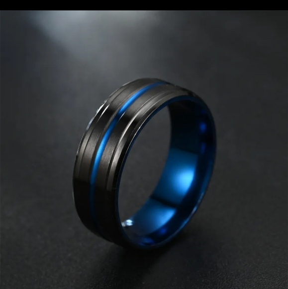 Accessories | Titanium Rings With Color Stripe Band | Poshmark